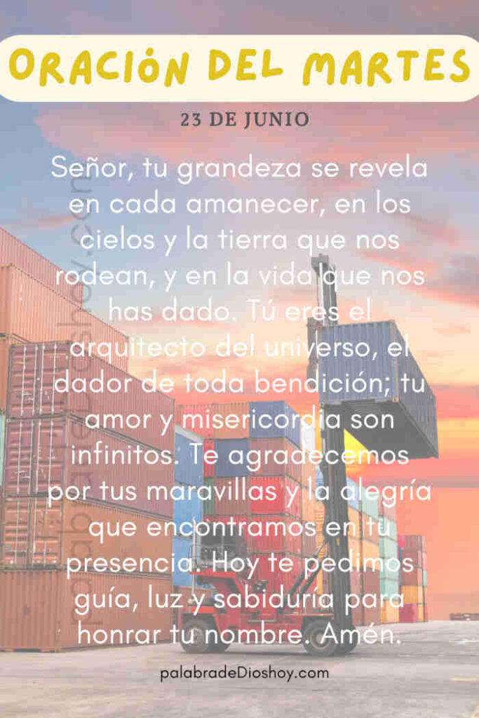 Oración del día de hoy martes 23 de junio de 2026